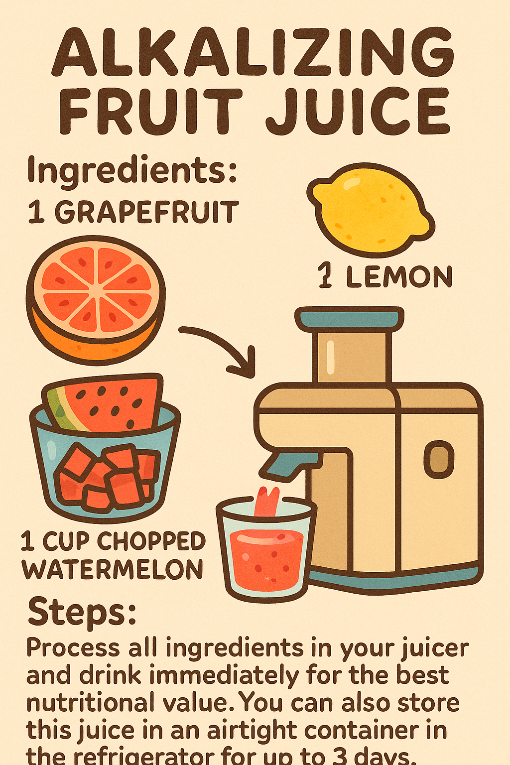 Alkalizing Fruit Juice Recipe for a Healthier Home Lifestyle