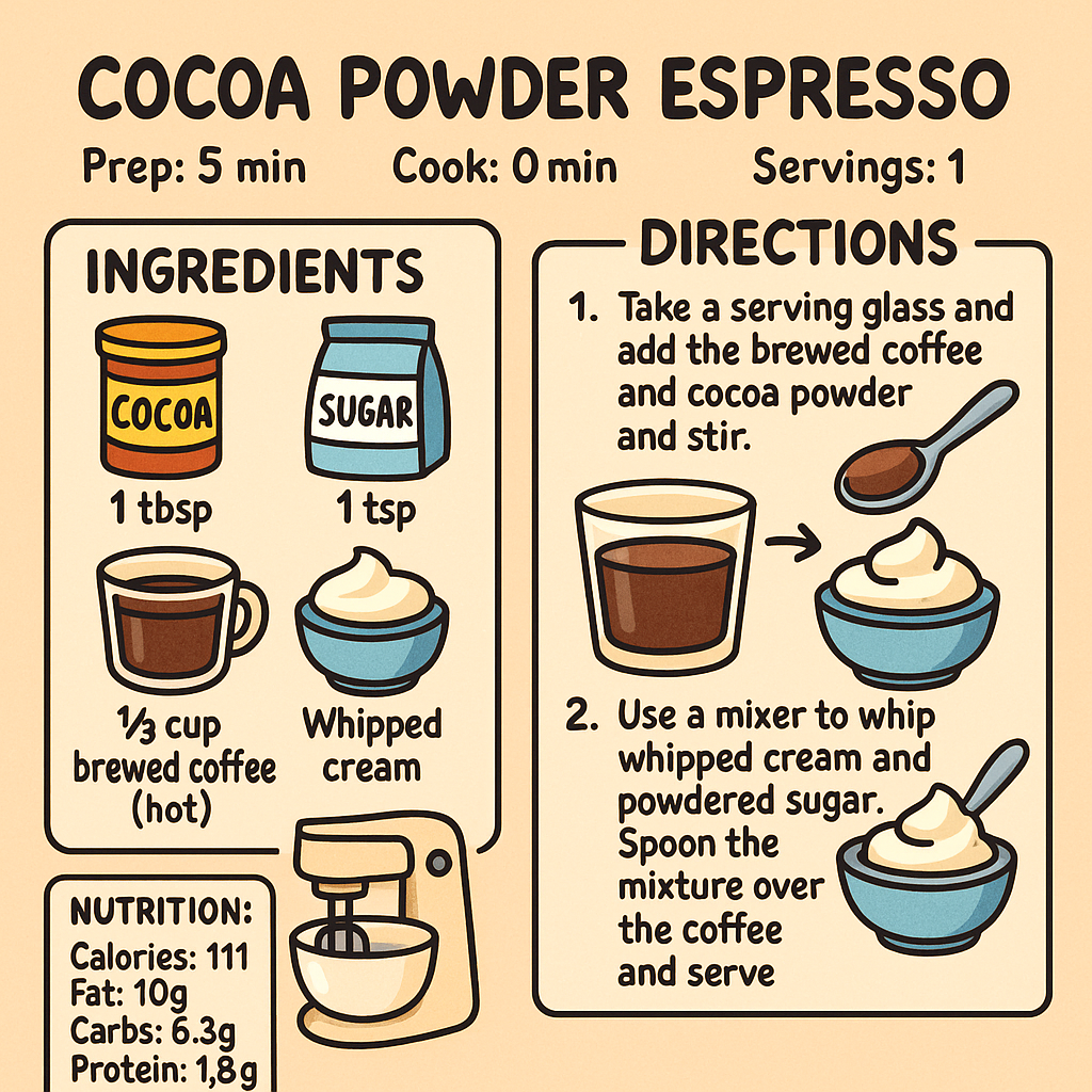 Cocoa Powder Espresso – A Rich, Home-Brewed Delight