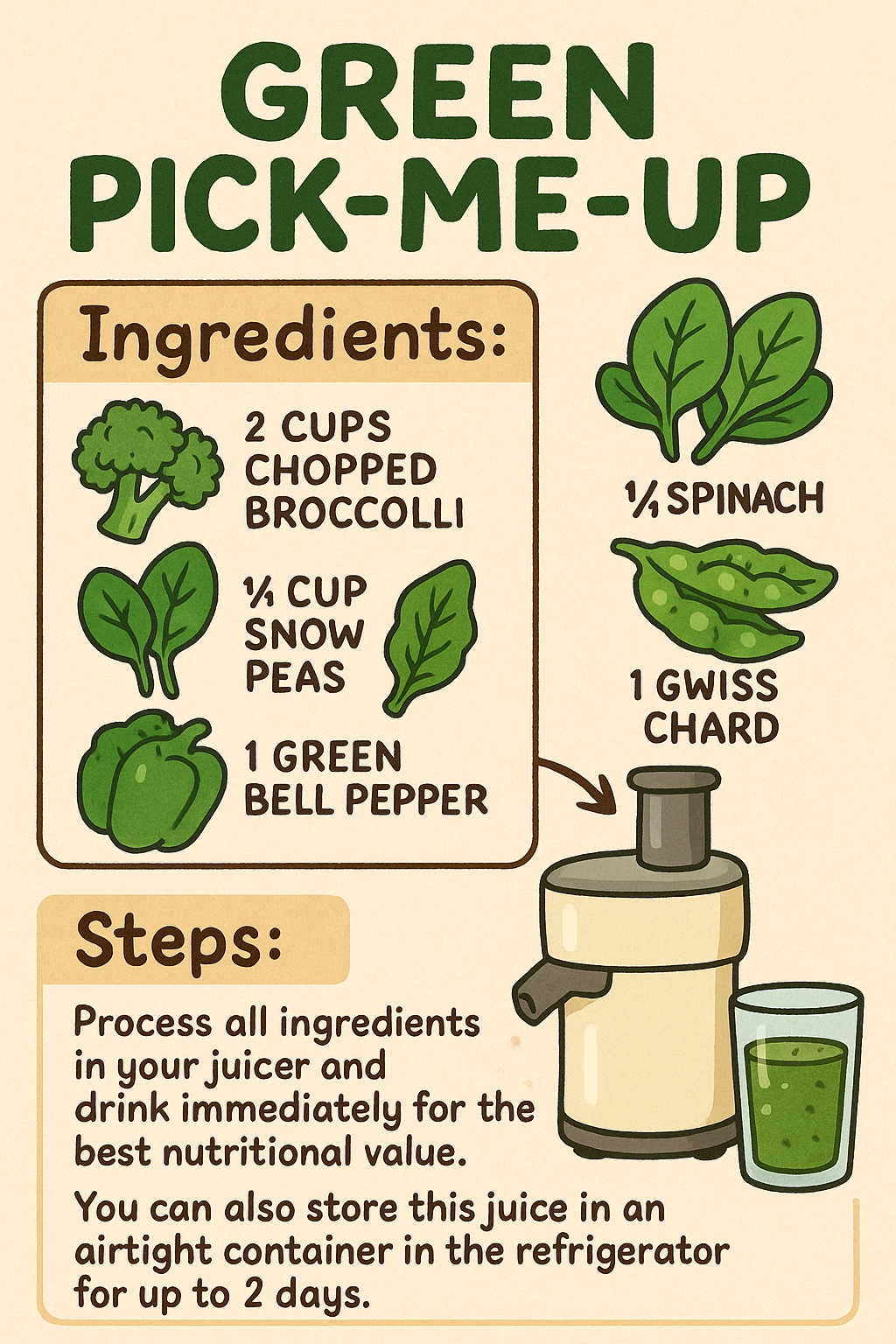 Green Pick-Me-Up: Energizing Vegetable Juice Recipe for Home Juicing