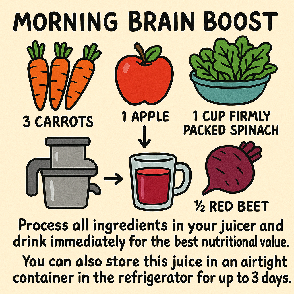 Morning Brain Boost Juice Recipe & Health Benefits