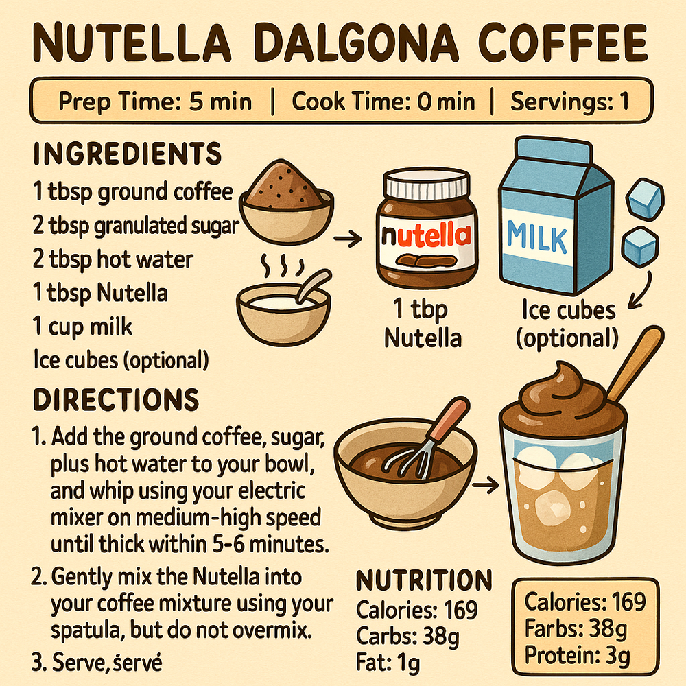 Nutella Dalgona Coffee Recipe & Tips for Home Baristas